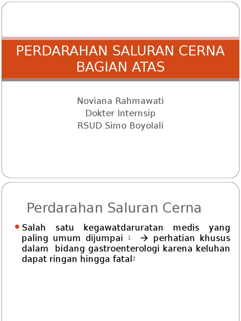 Perdarahan Saluran Cerna Bagian Atas | PDF