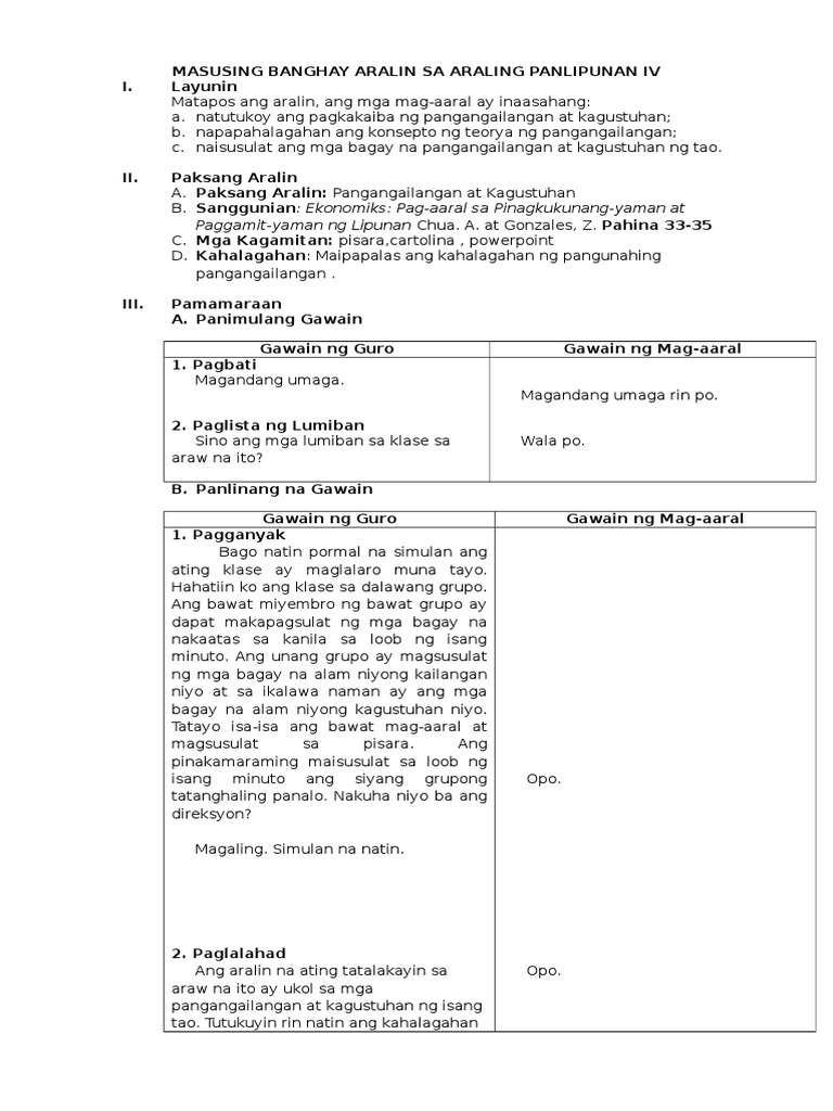 Ar Pan IV Lesson Plan Detailed | PDF