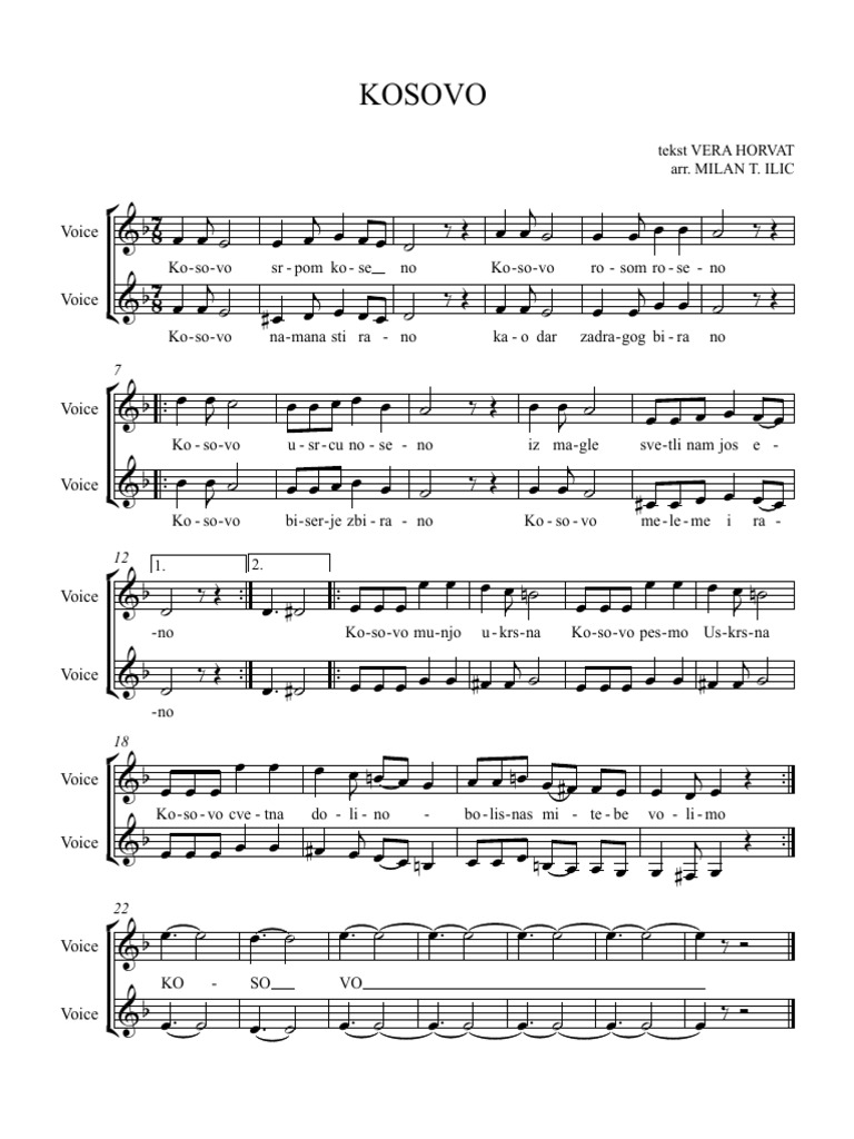 nOTE PESMA O KOSOVU PDF | PDF