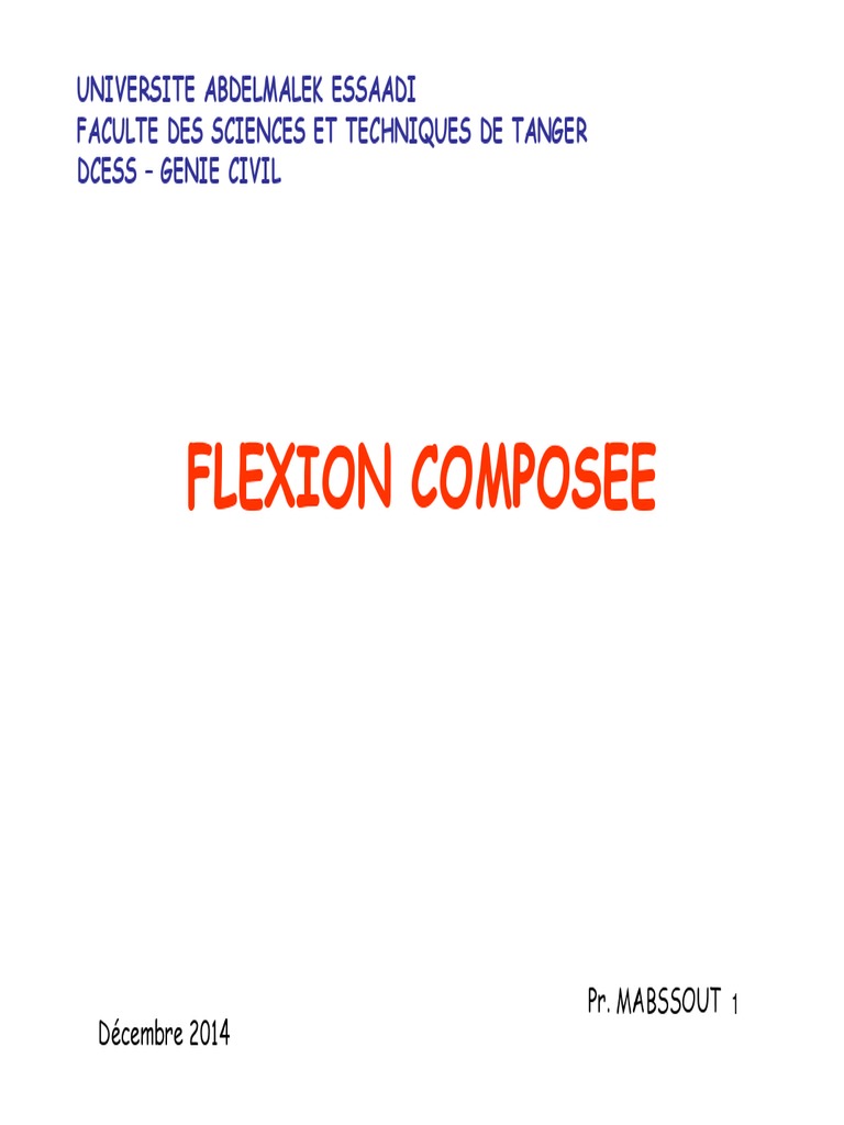 Flexion Composee | PDF | Flexion (matériau) | Flambage