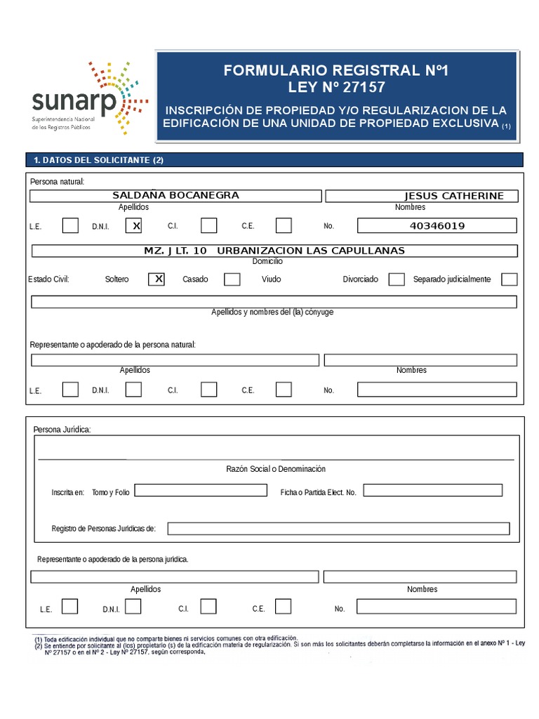 Formato SUNARP FOR | PDF | Familia | Sociedad