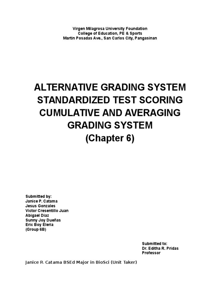 Grading System | PDF | Standardized Tests | Tests