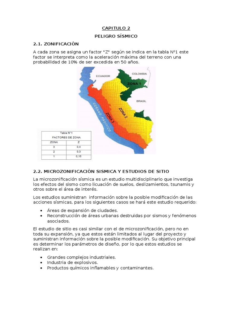 Capitulo 2 y 3 Norma E030 - InG. SISMICA | PDF | Temblores | Suelo