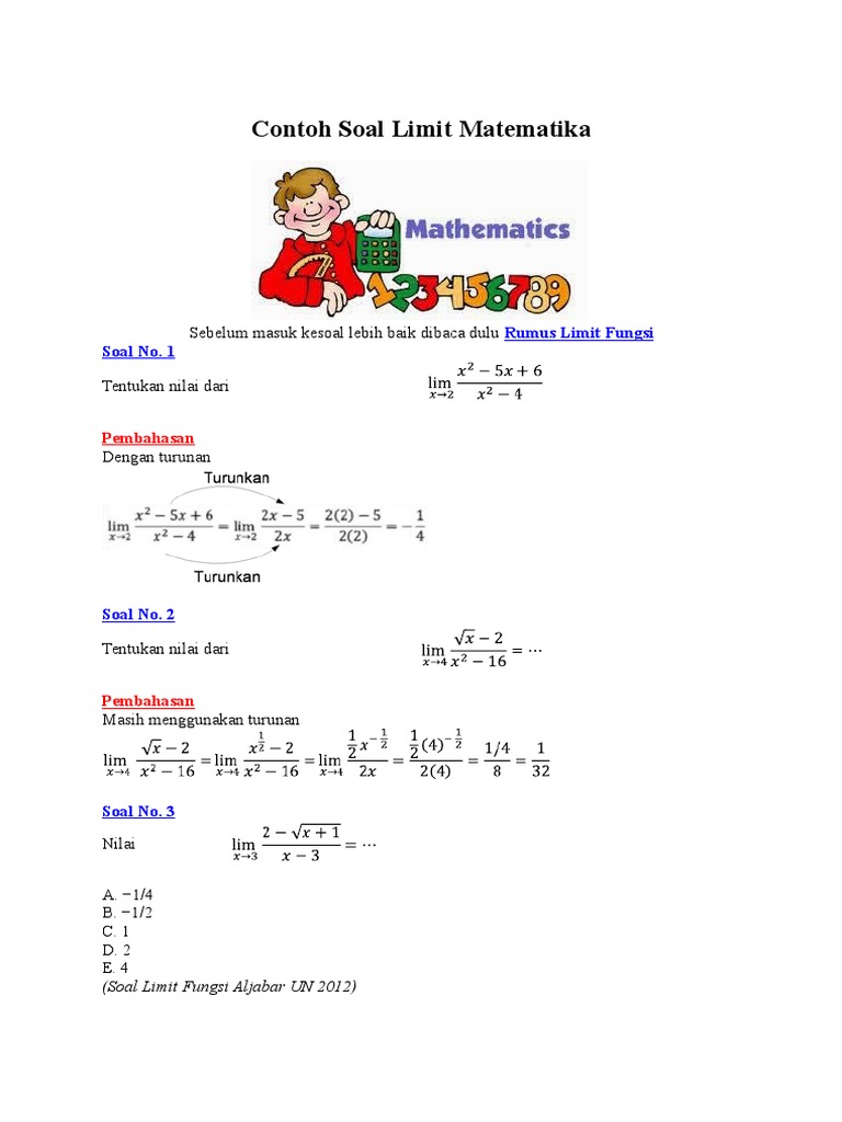 Contoh Soal Limit Matematika | PDF
