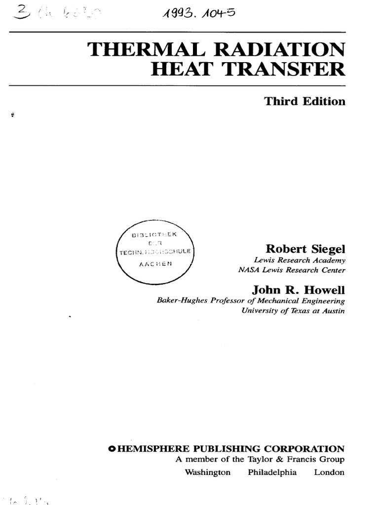 Thermal Radiation Heat Transfer | PDF