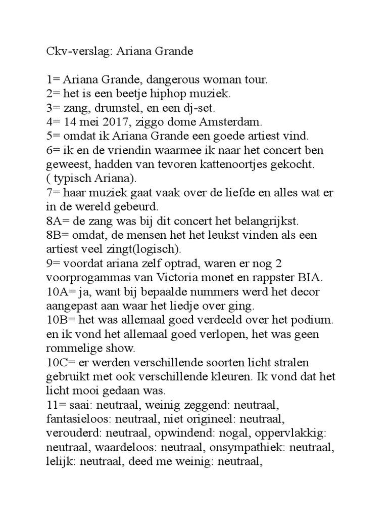 CKV Verslag Concert Af | PDF