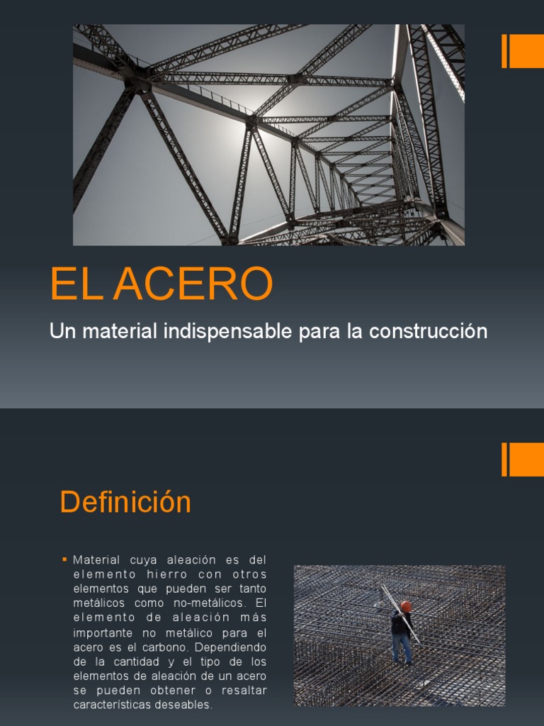 Presentacion El Acero | PDF | Acero | Hierro