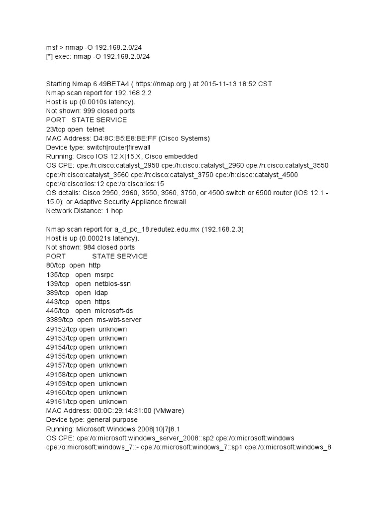 Nmap | PDF | Port (Computer Networking) | Session Initiation Protocol Nmap | PDF | Port (Computer Networking) | Session Initiation Protocol