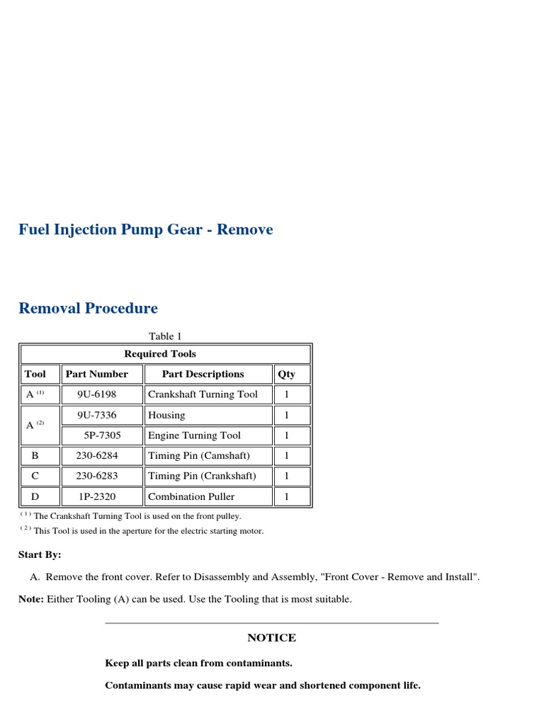 C4.4+HP+pump+removal+and+installation | PDF | Gear | Pump