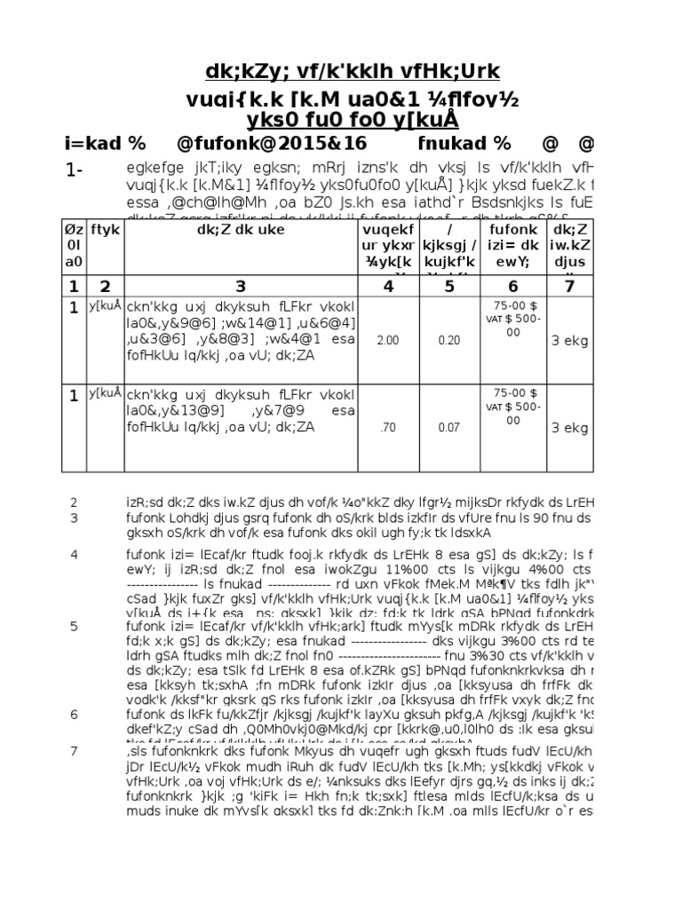 DK Kzy VF/K'KKLH VFHK Urk Vuqj (K.K (K.M Ua0&1 Flfoy Yks0 Fu0 Fo0 Y ...