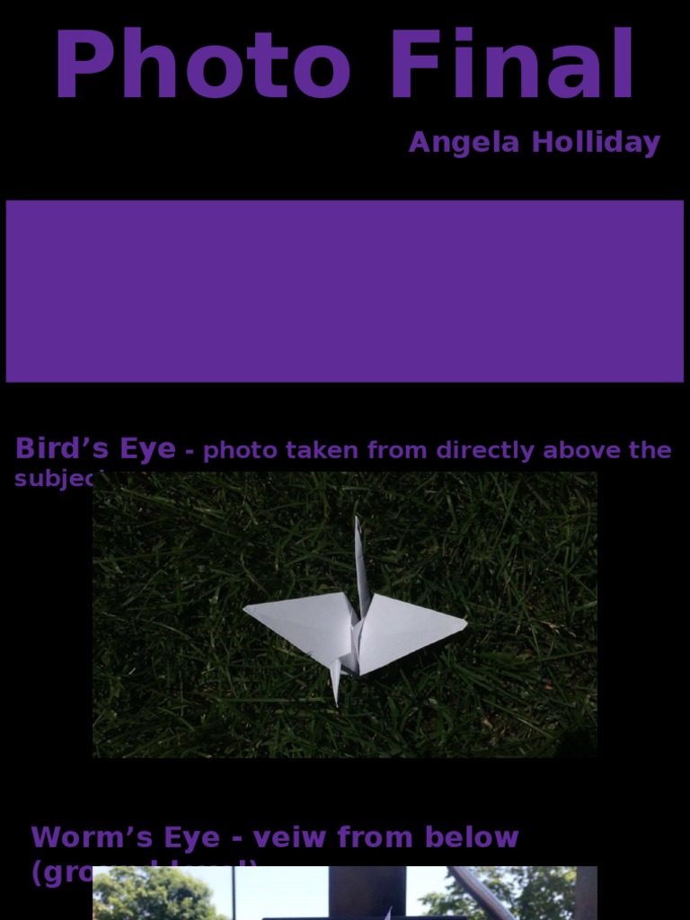 Photography Angles and Techniques Guide | PDF