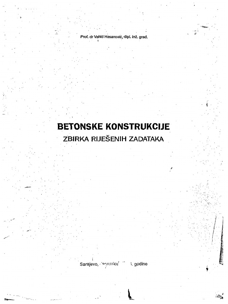 Betonske Konstrukcije Zbirka Zadataka | PDF