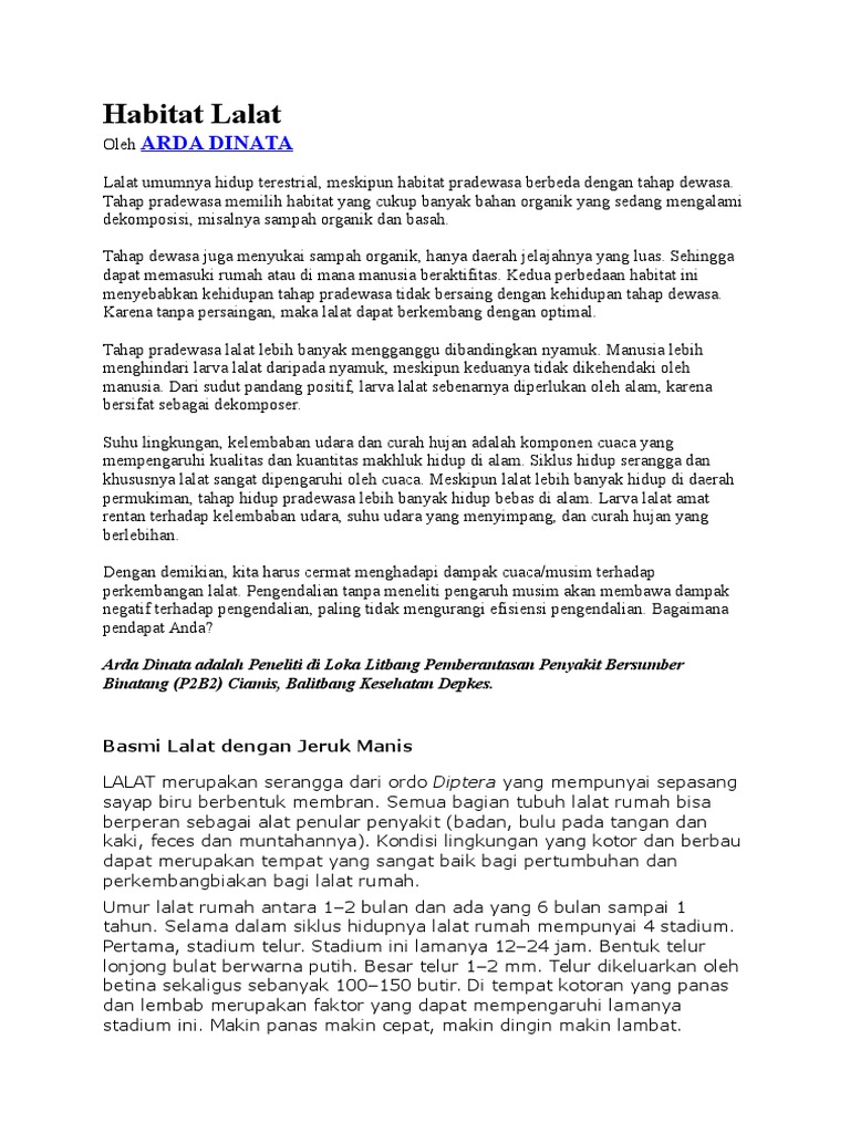 Basmi Lalat Dengan Jeruk | PDF