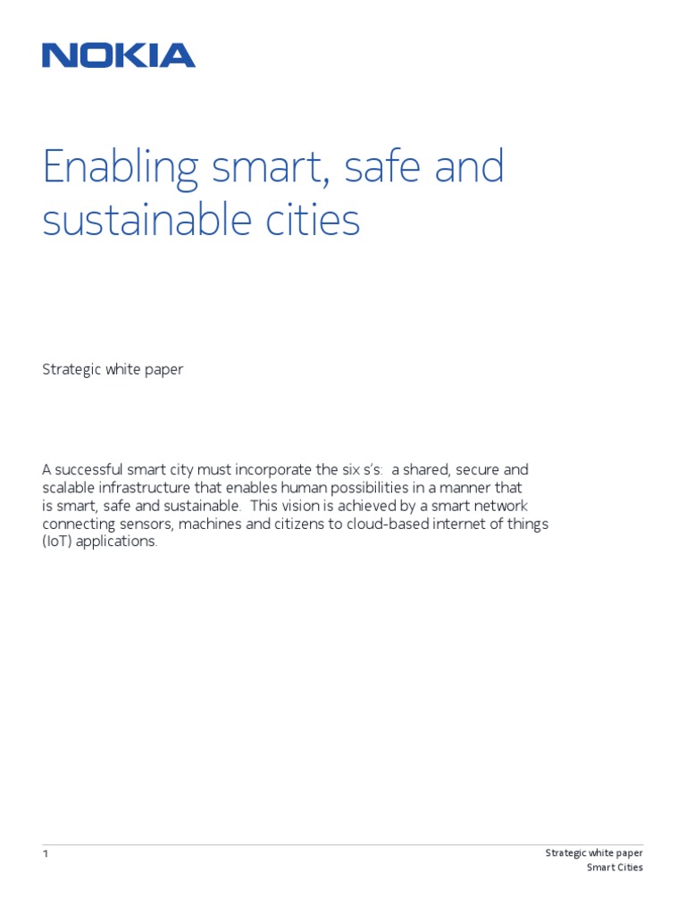 Nokia Smart City White Paper en | PDF | Internet Of Things | Cloud ...