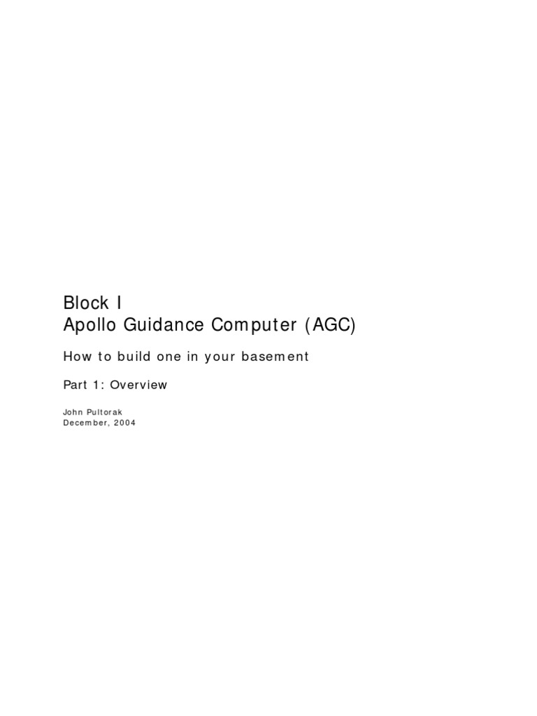 Apollo Guidance Computer AGC | PDF | Manufactured Goods | Areas Of ...