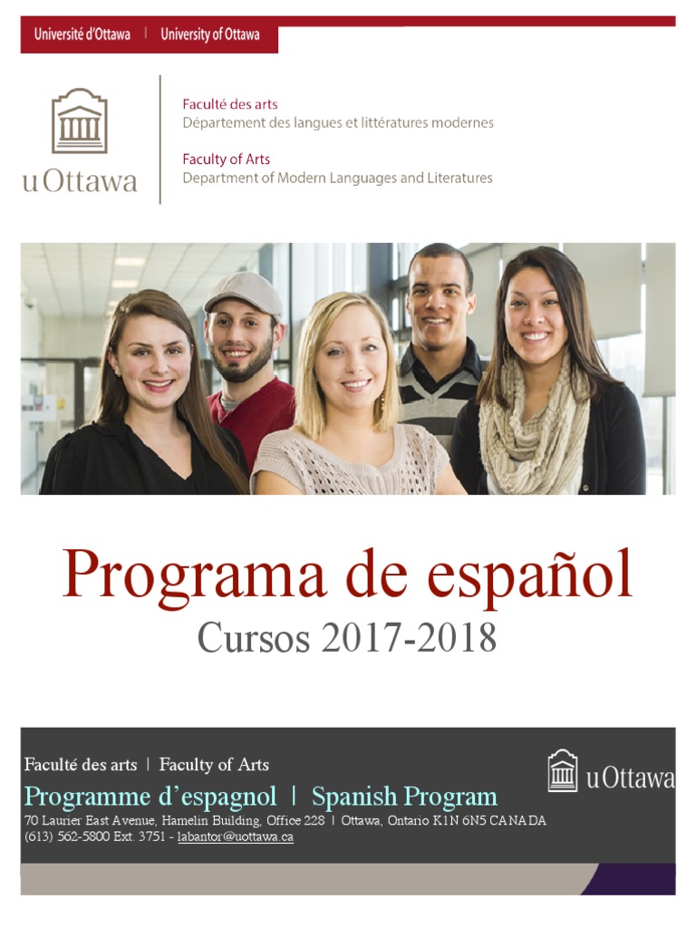UOttawa Spanish Courses 2017 2018 | PDF | Sentence (Linguistics ...