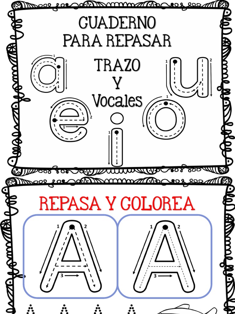 Cuaderno Para Repasar Las Vocales