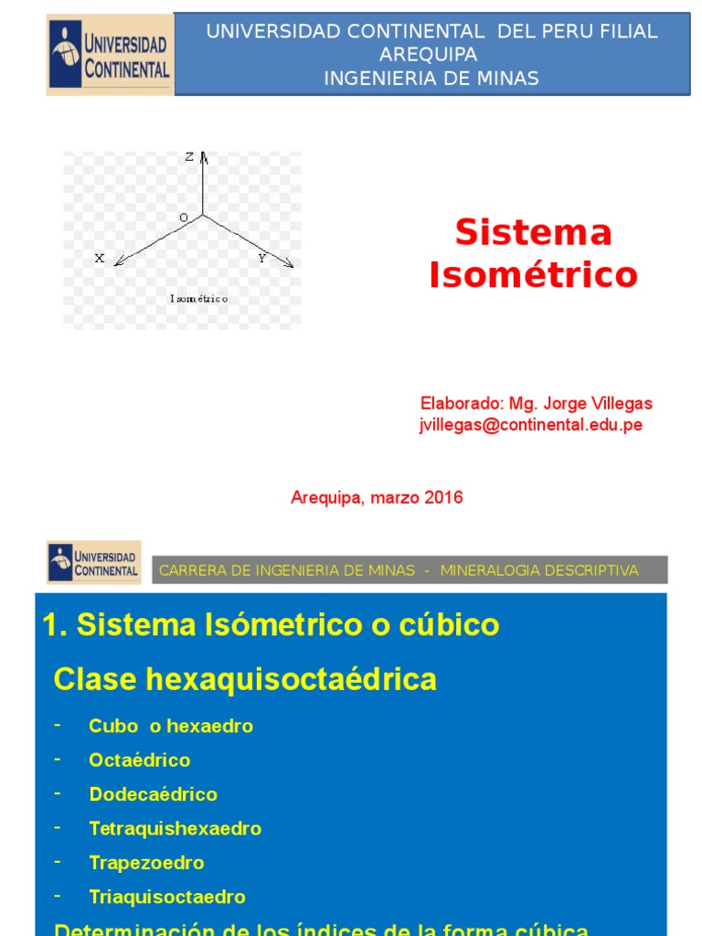Sistema Isométrico en Mineralogía | PDF | Cristalografía | Cristal