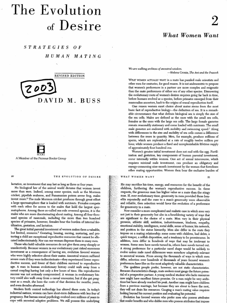 The Evolution of Desire | PDF