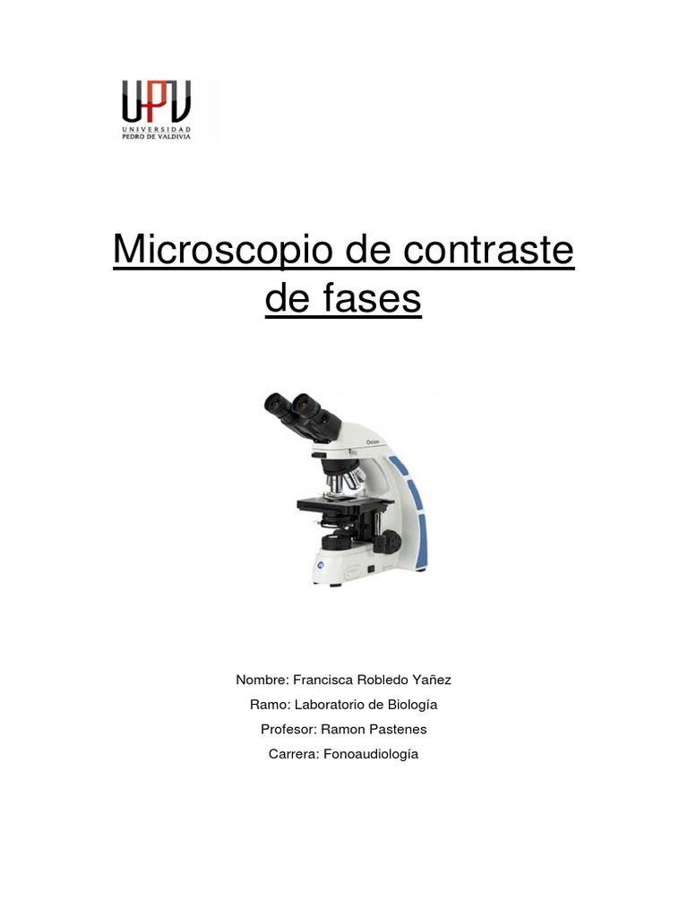 Microscopio de Contraste de Fases | Microscopio | Física Aplicada e ...