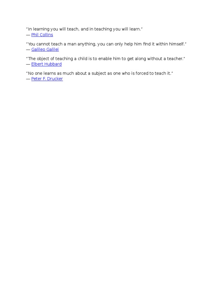 Inspiring Quotes on Teaching Philosophy | PDF