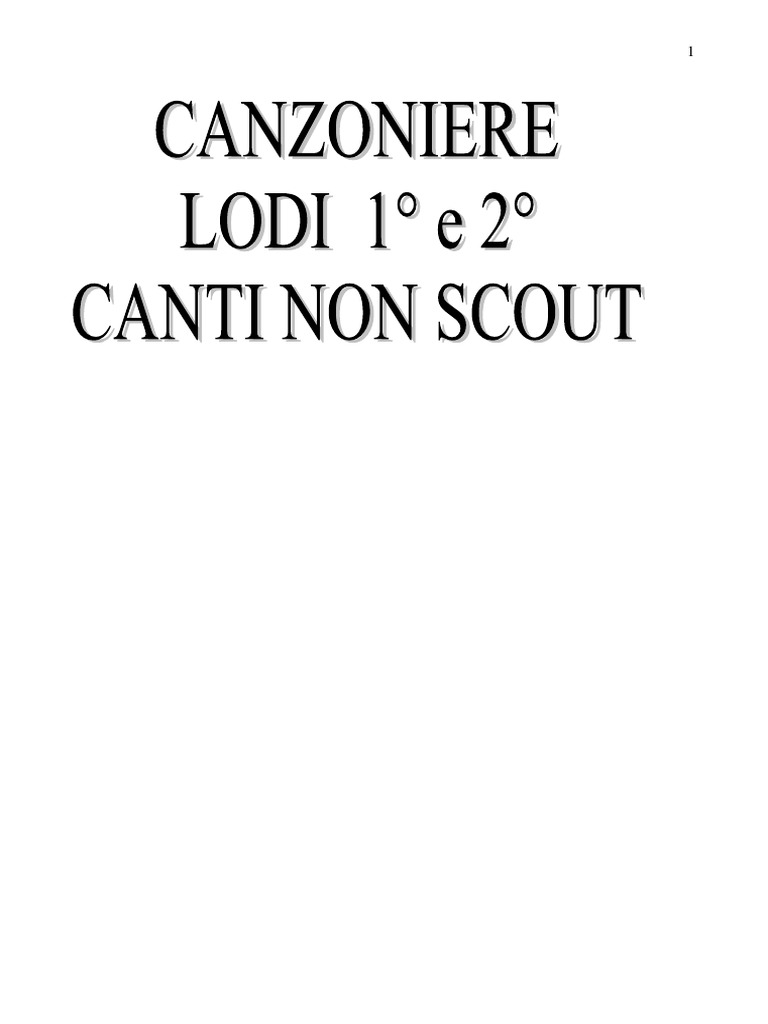 Canzoniere Scout PDF | PDF