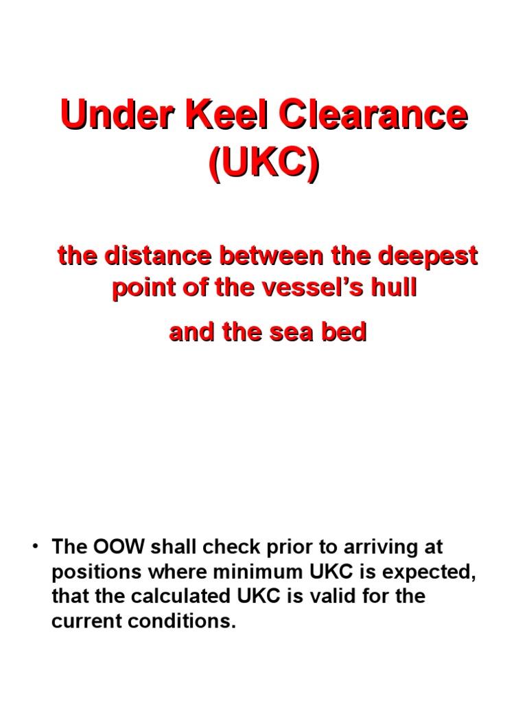 Under Keel Clearance Guidelines | PDF | Ships | Tide