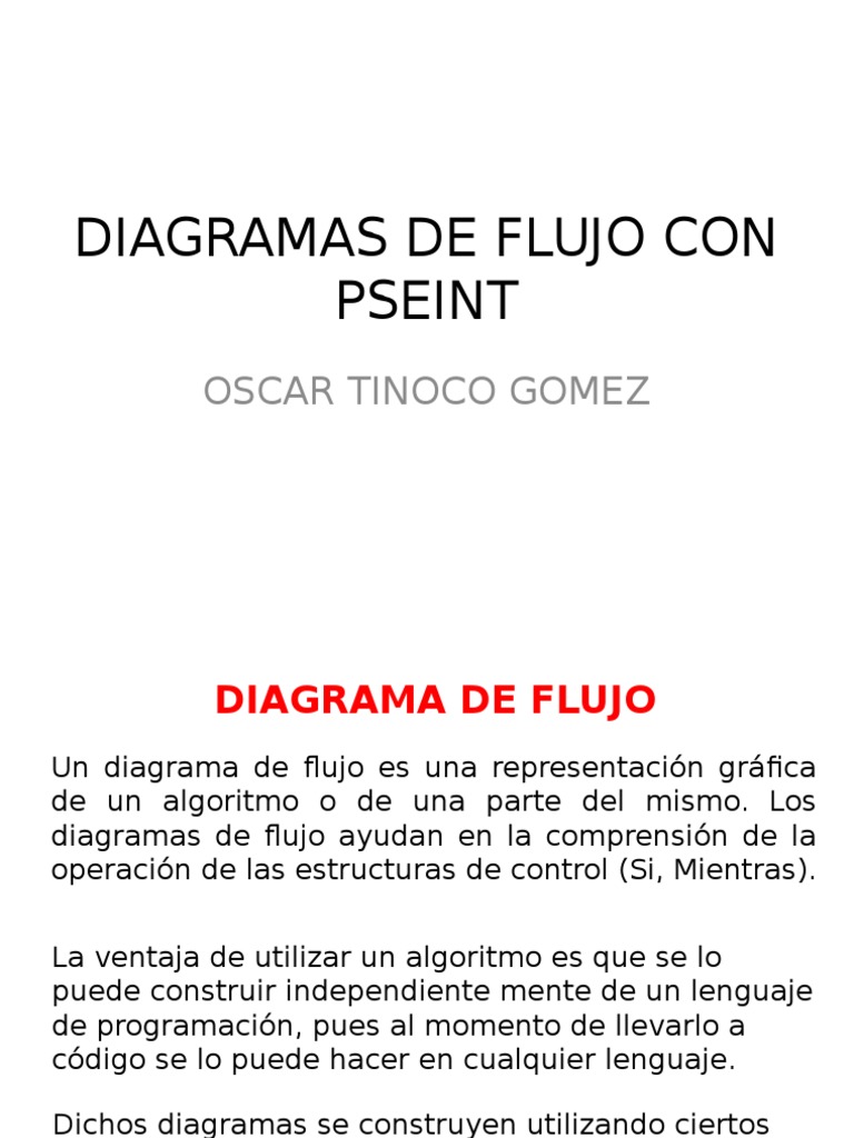Diagramas de Flujo Con Pseint | PDF | Algoritmos | Flujo de control