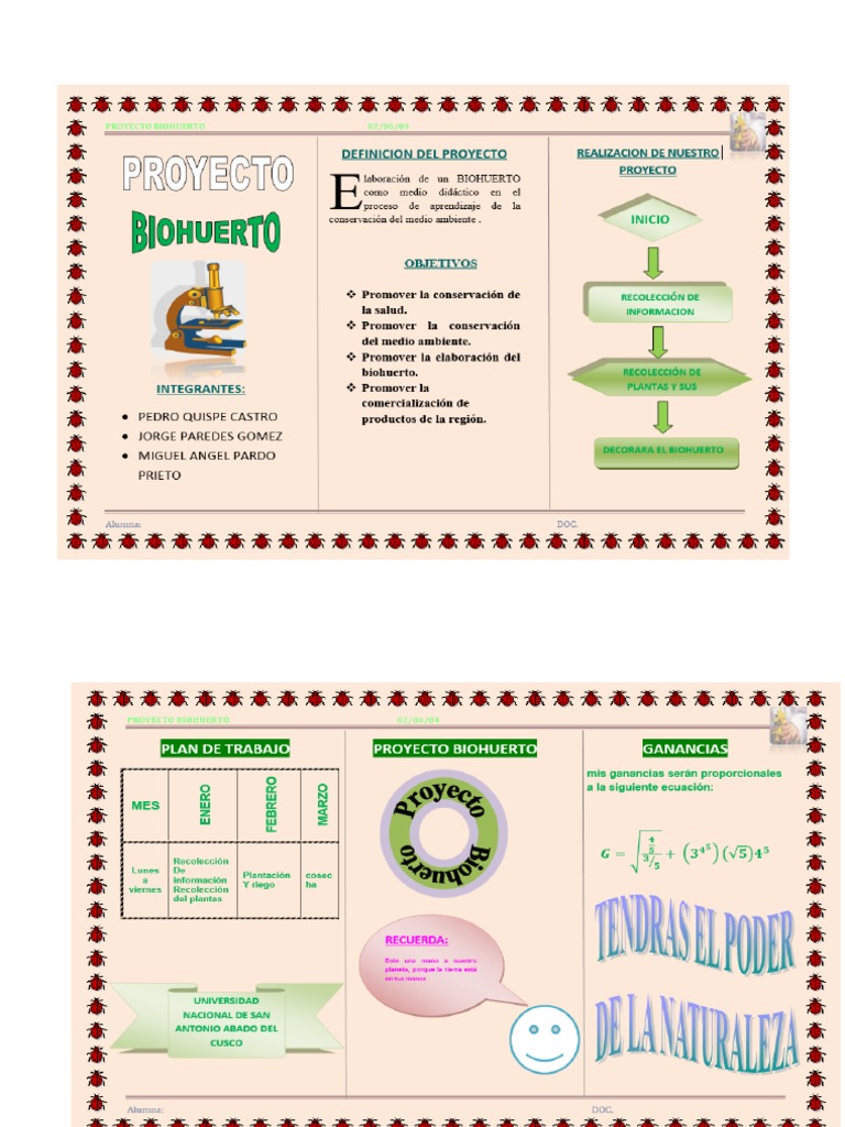 Triptico Biohuerto | PDF