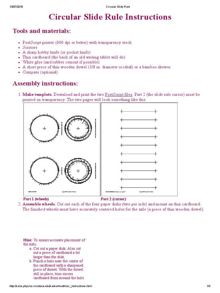 Circular Slide Rule PDF | Download Free PDF | Knife | Computing And ...