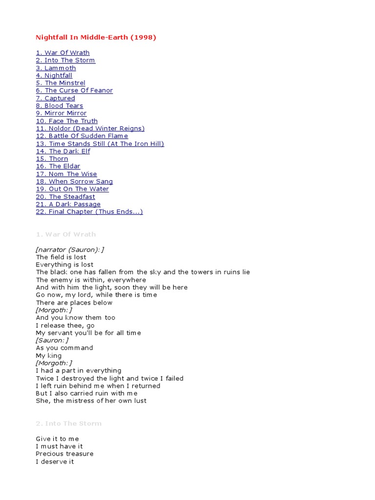 Nightfall in Middle Earth | PDF | Middle Earth | J. R. R. Tolkien