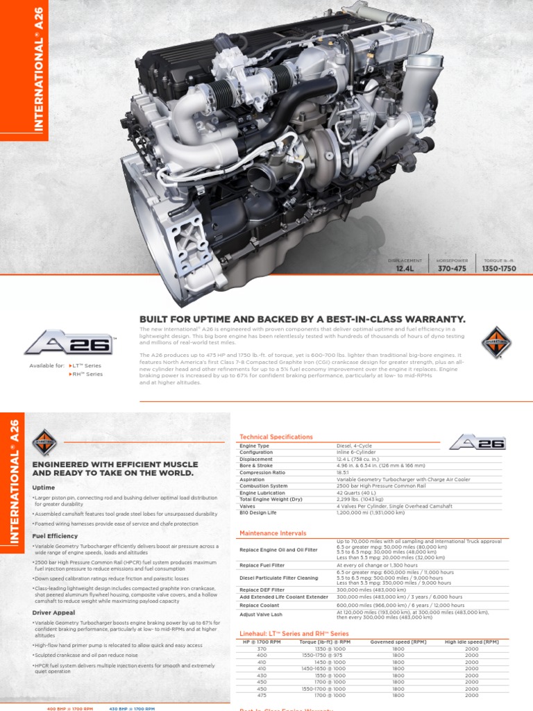 MAXforce A26 and MAN D26 GHG2017 Euor 6 Engine Introduction | PDF ...