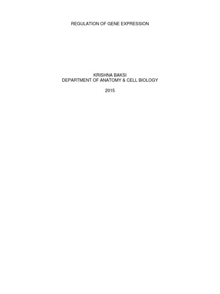 Gene Expression Regulation in E. coli | PDF | Operon | Repressor