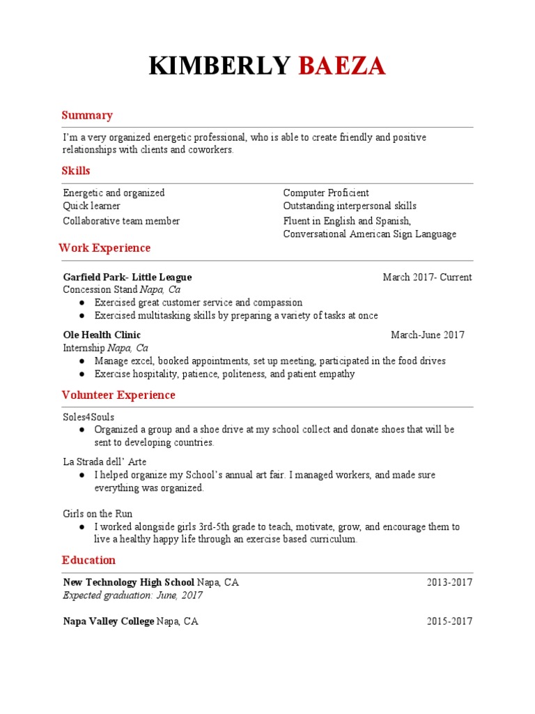 Kimberly Baeza-Resume | PDF