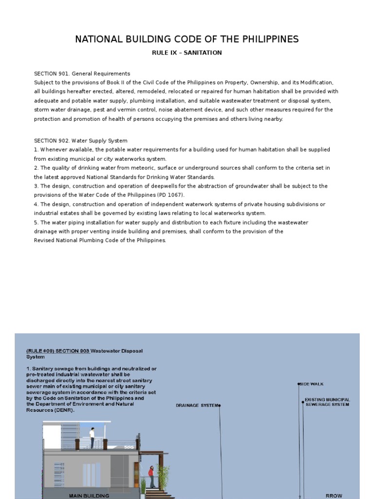Sanitation Requirements in NBC Philippines | PDF | Plumbing | Water Supply