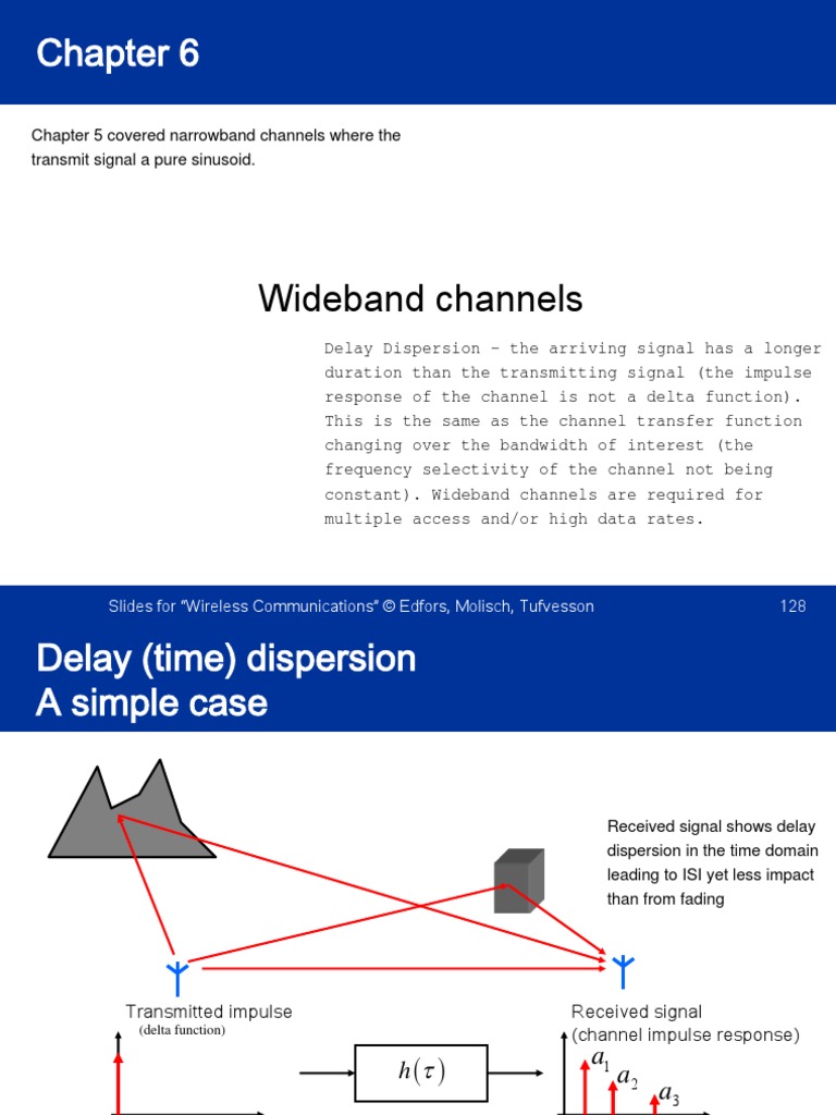 Wideband Channels: Chapter 5 Covered Narrowband Channels Where The ...