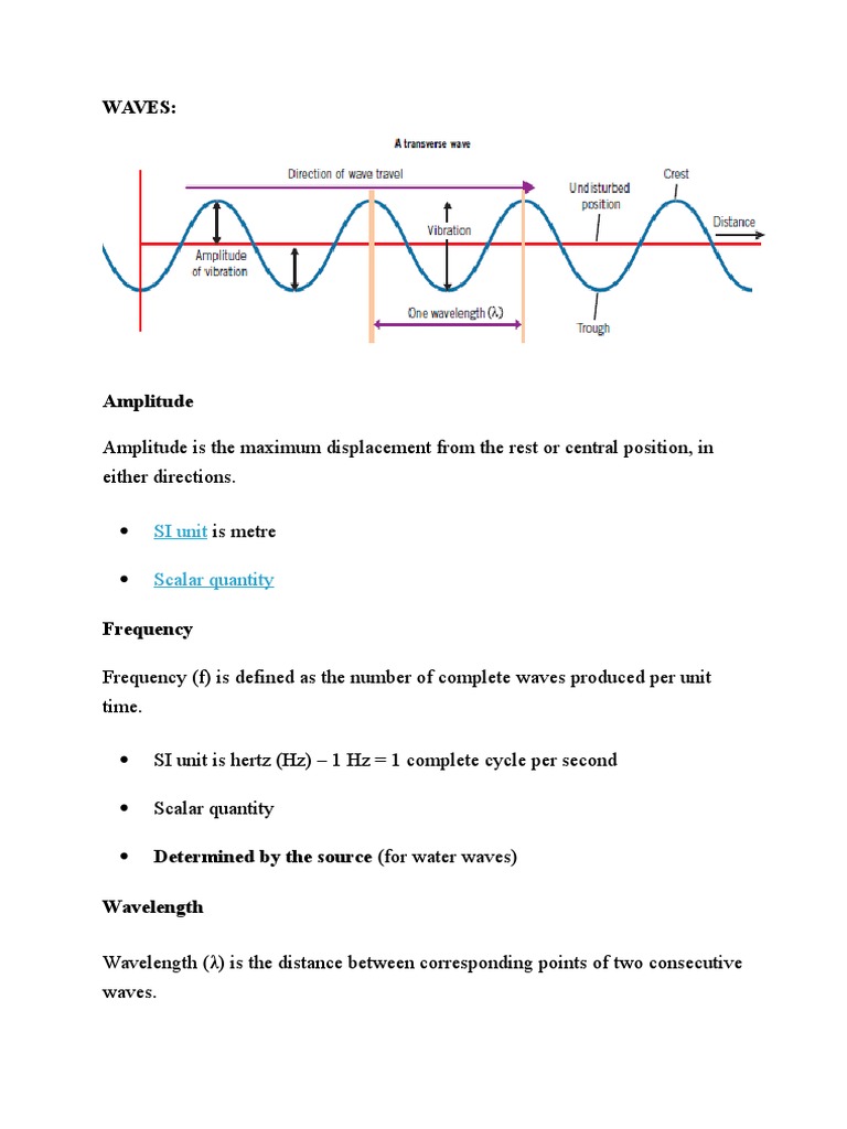 O Level Notes | PDF | Sound | Waves