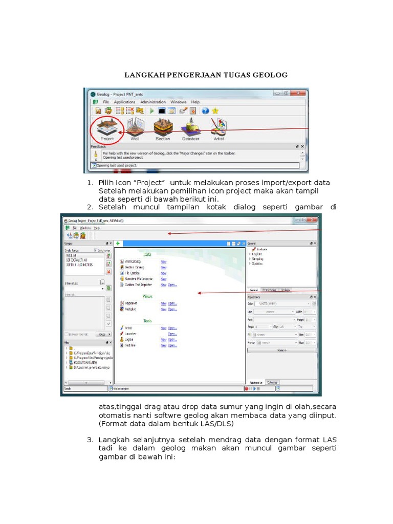 Langkah Pengerjaan Tugas Geolog | PDF