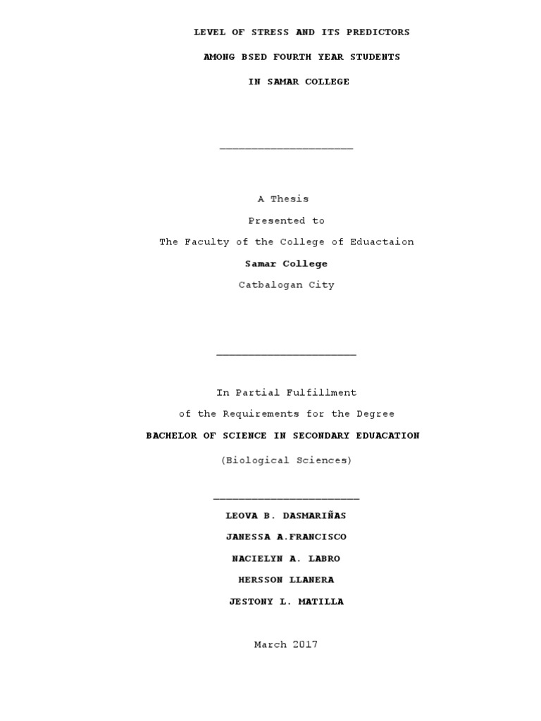 Thesis Example | PDF | Classroom Management | Teachers