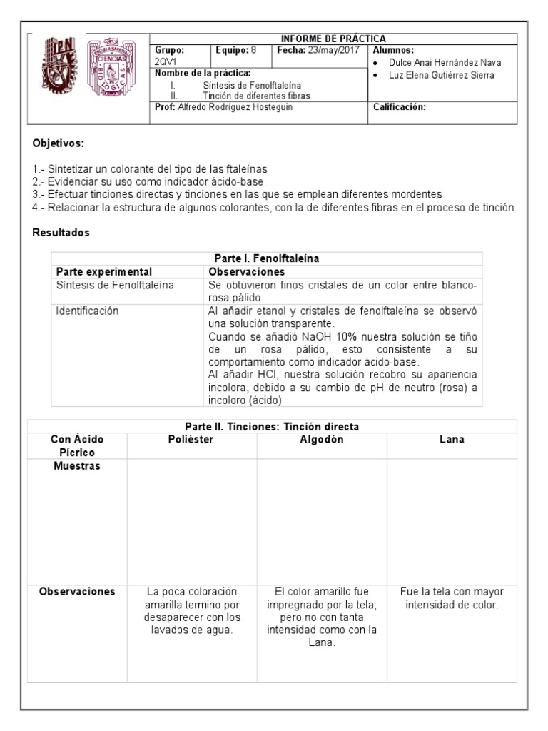 Síntesis de Fenolftaleína | PDF | Tinción | Color