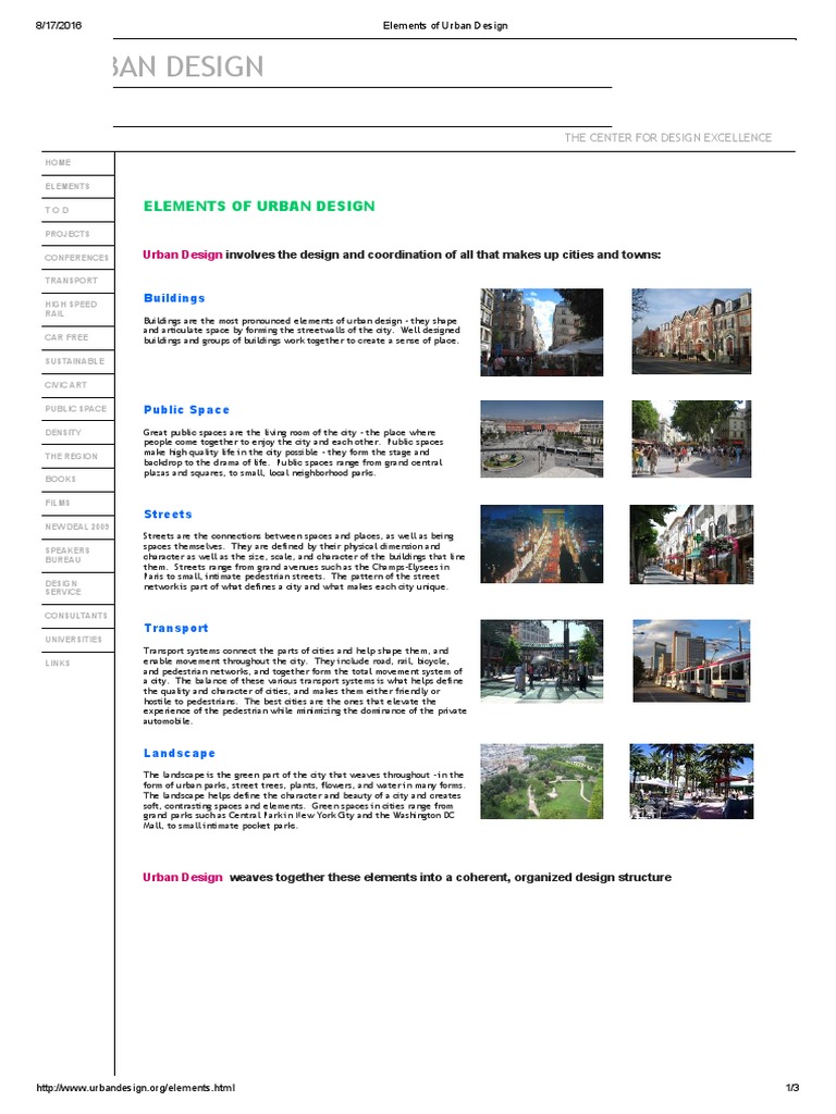Elements of Urban Design | PDF | Urban Design | Landscape
