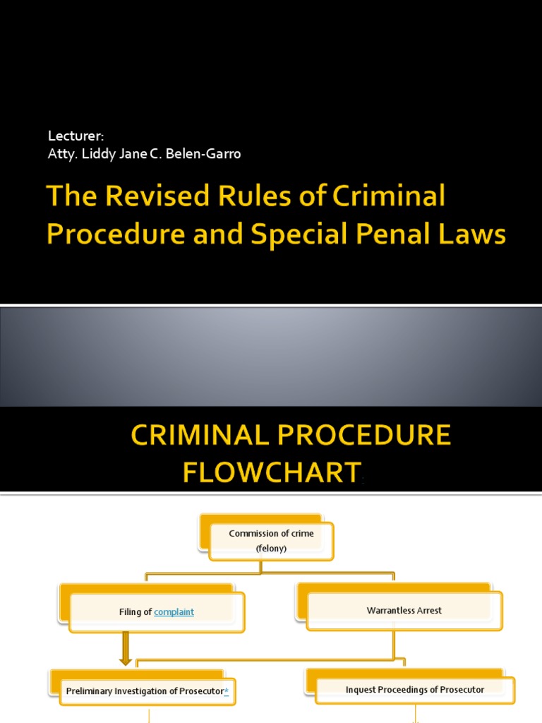 The Revised Rules of Criminal Procedure and Special | PDF | Bail | Arrest