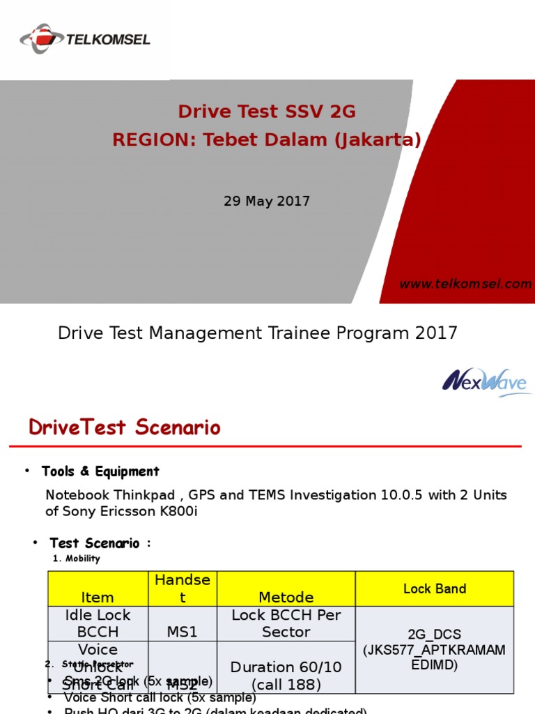 Drive Test Management Trainee Program 2017 | PDF | Software Defined ...