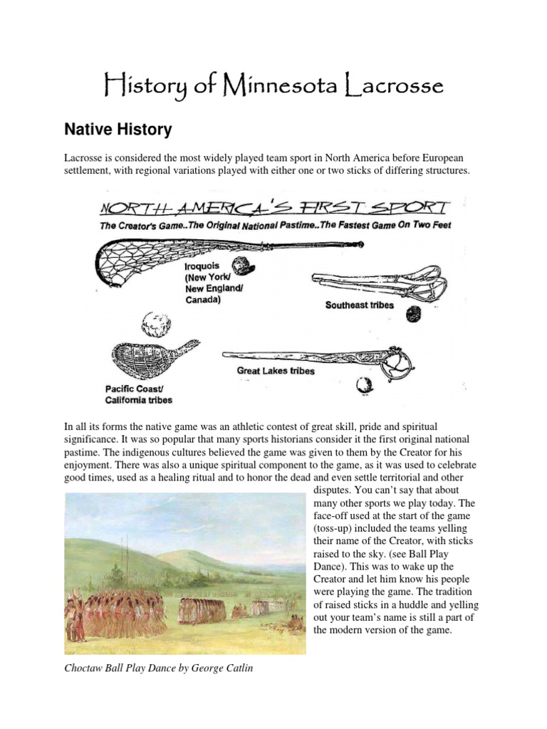 History of MN Lacrosse | PDF | Indigenous Peoples Of North America ...