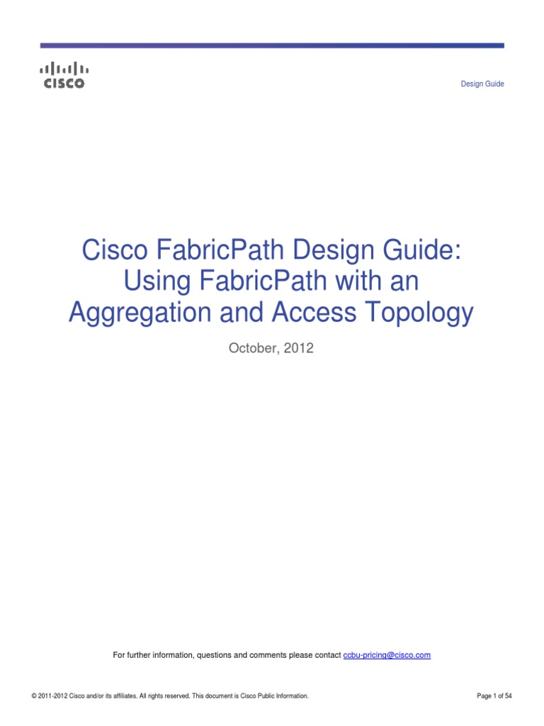 Cisco FabricPath Design Guide PDF | Download Free PDF | Network Switch ...