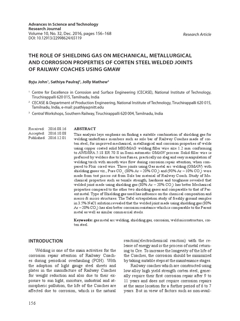 The Role of Shielding Gas | PDF | Welding | Construction