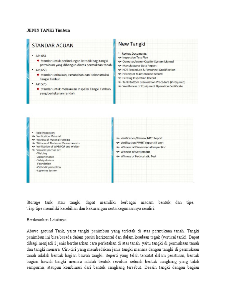 Jenis Jenis Storage Tank | PDF