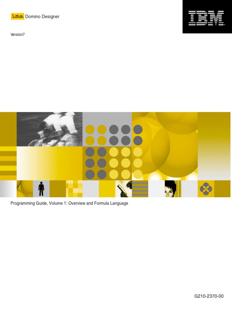 Lotus - Programming Guide, Volume 1 Overview and Formula Language PDF | PDF | Java Script ...