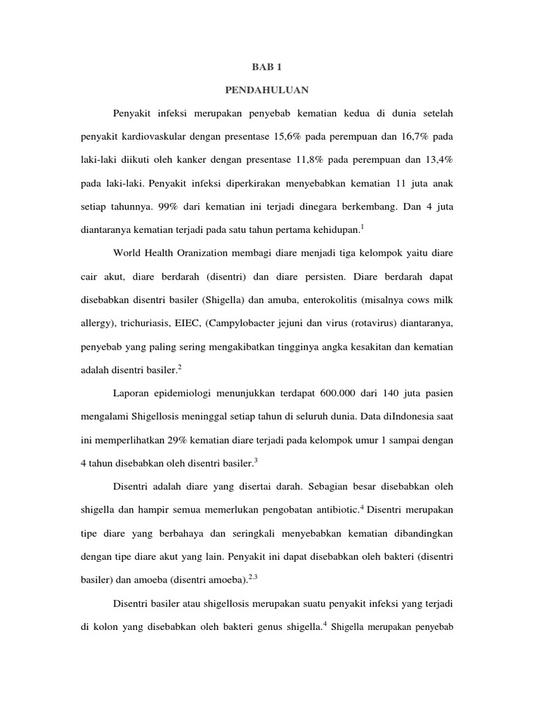 BAB 1 Disentri Basiler | PDF