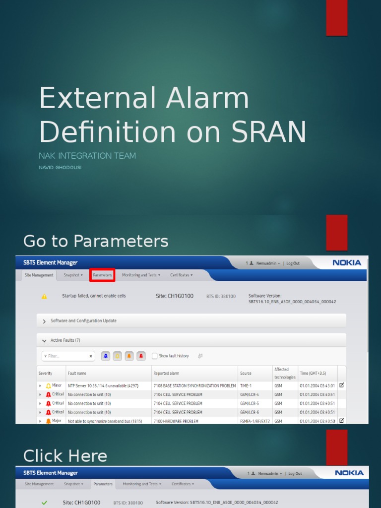 Definition of External Alarms | PDF